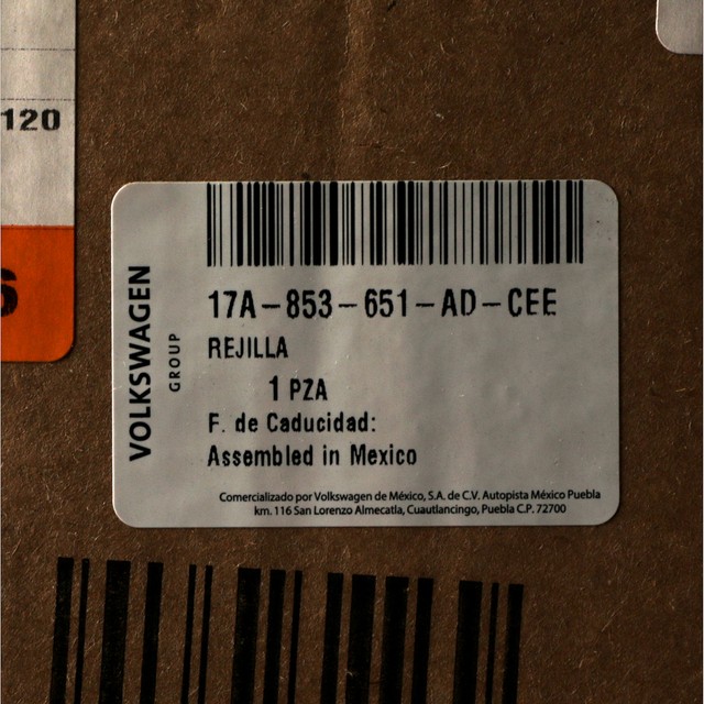 Genuine Volkswagen Grille 17A-853-651-AD-CEE for sale online | eBay