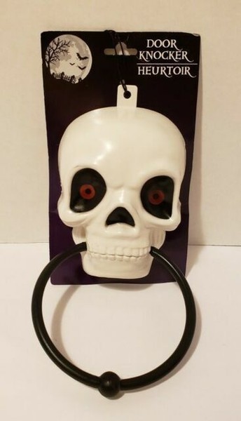 Halloween Skeleton Door Knocker Towel Holder Haunted House Prop ...