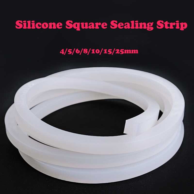 Solid Square Silicone Rubber Sealing Strip Gasket Antiskid Waterproof 4 ...