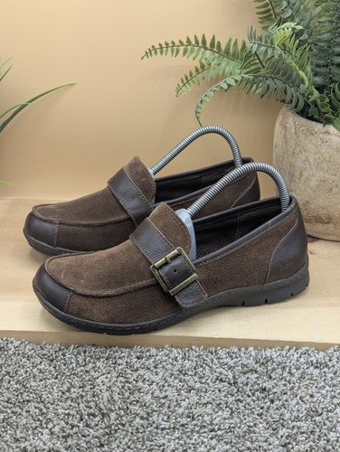 b.o.c. Erna Brown Suede Slip On Buckle Loafers Size 8.5M Shoes Comfort ...