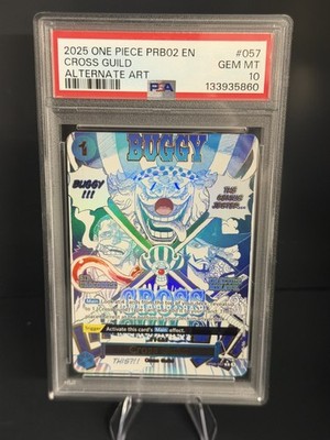 One Piece Cross Guild Buggy OP09-057 R Star Alternate Art PRB-02 PSA 10 ...