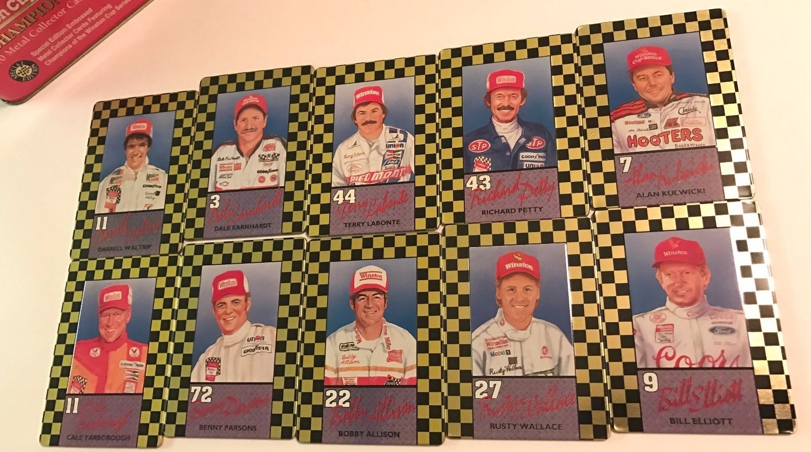 NASCAR Winston Cup Champions 25th Anniversary 10 Metal Cards in ...