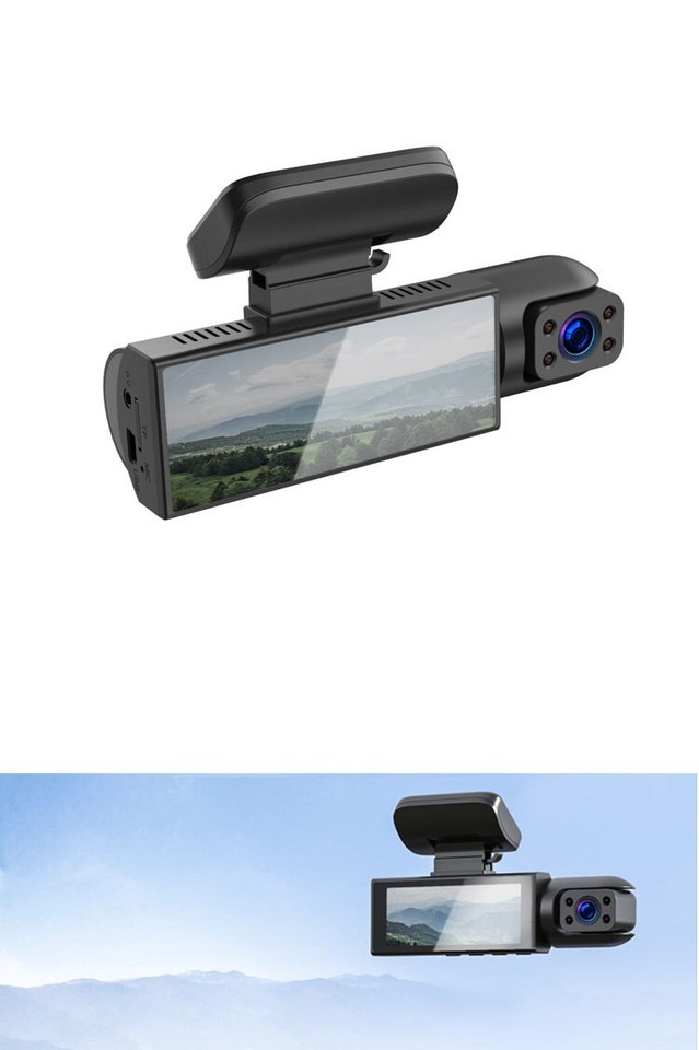 Dual Lens Car DVR Dash Cam Driving Recorder G-sensor HD Front And ...