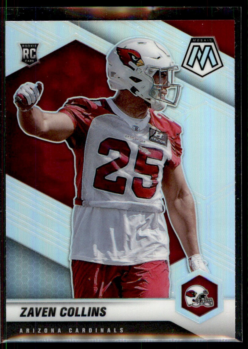 Zaven Collins 2021 Panini Mosaic Silver RC Rookie #363-V Arizona ...