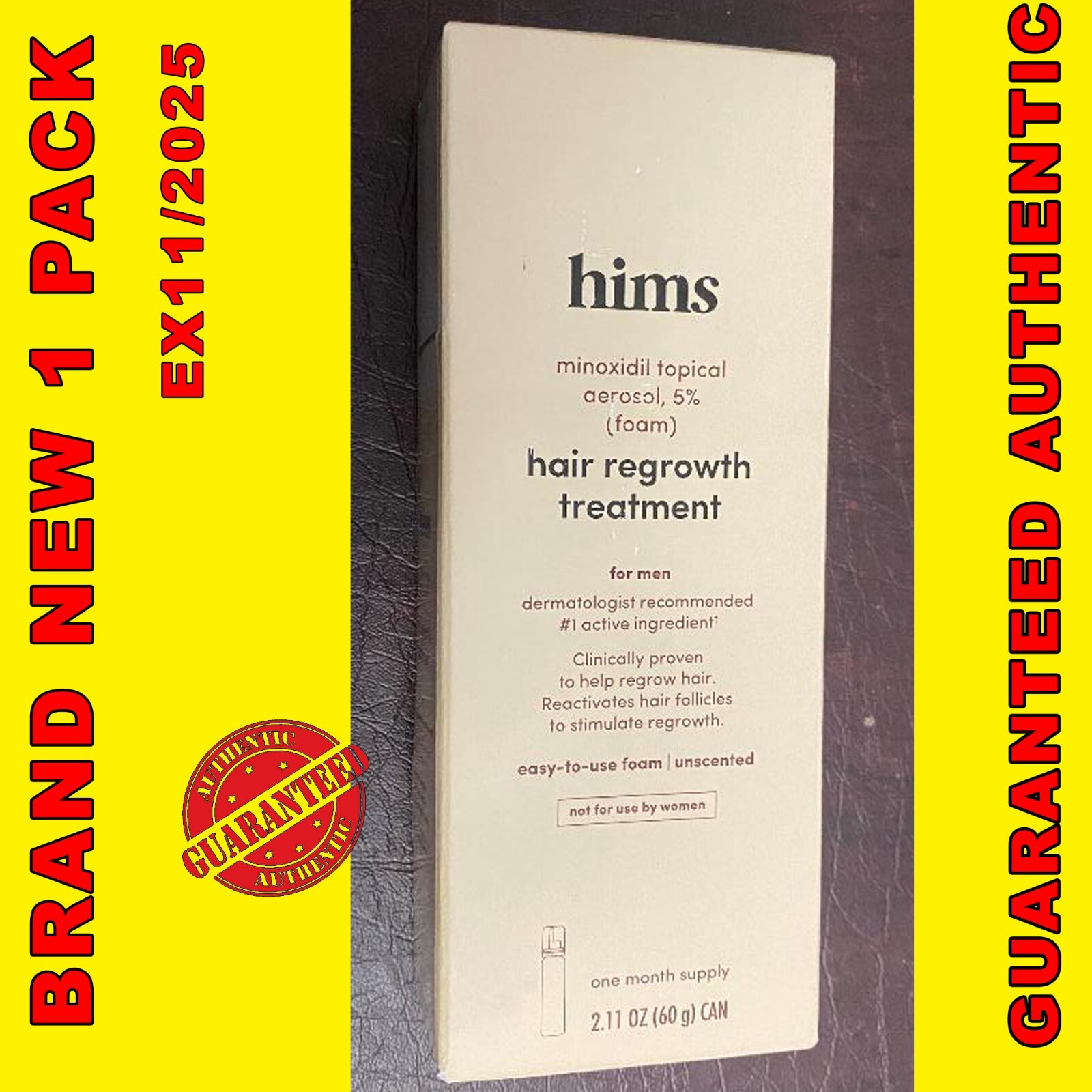Hims Topical Foam For Men Hair Regrowth 2.11oz AUTHENTIC EX11/2025 | eBay