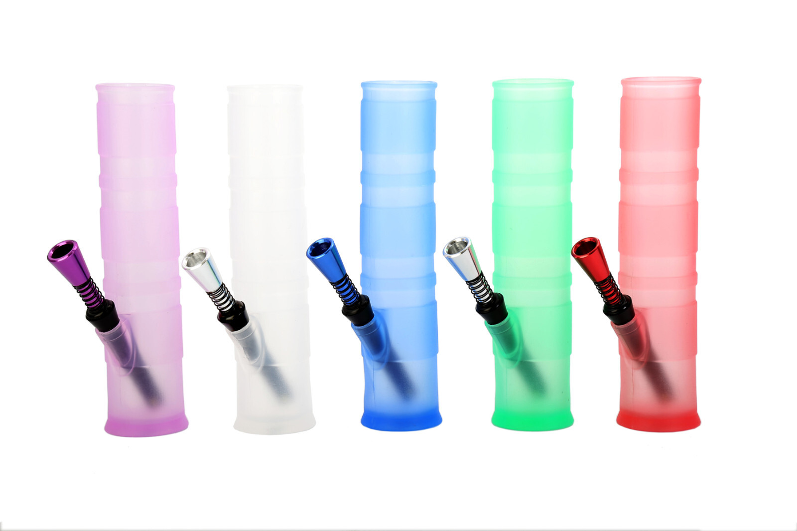 Purple Silicone Portable Folding Water Hookah Pipe Bong Silver Tube US ...
