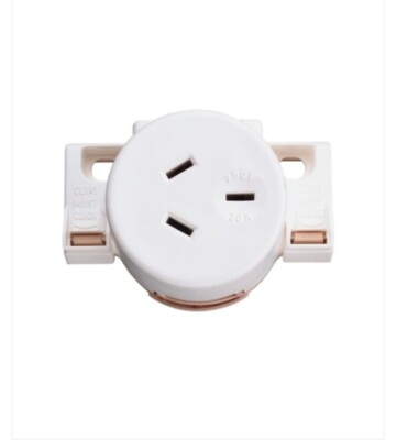 x10 Clipsal SINGLE SURFACE SOCKET 10A 3-Pin Quick Connect cli413QC-WE ...