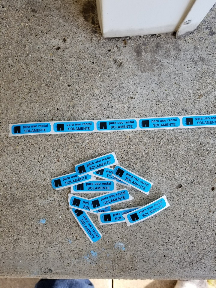 NEW 100 PACK "para uso rectal SOLAMENTE" pegatinas de broma Decal ...