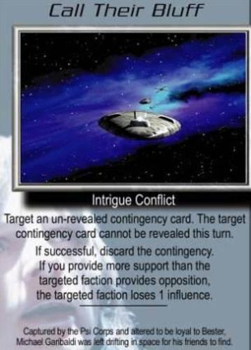 Babylon 5: Call Their Bluff [Ungraded] from set The Great War B5 ...