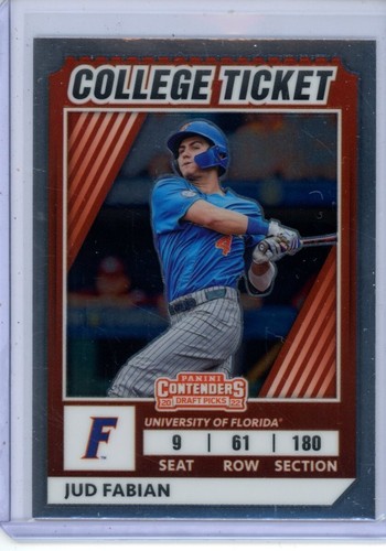 2022 Panini Elite Extra Edition - College Tickets Optic Jud Fabian #CTO ...