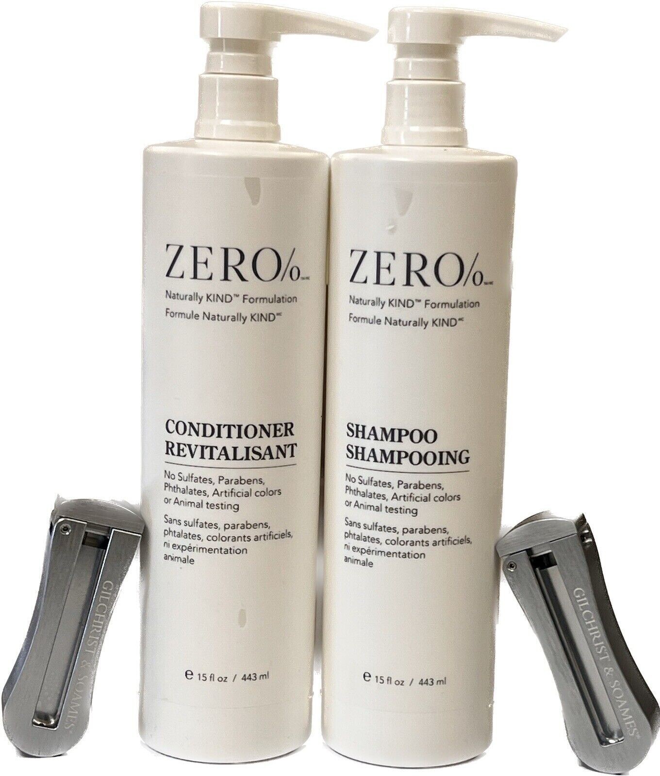 Gilchrist & Soames : Zero% Shampoo & Conditioner w/ Two Brackets ...