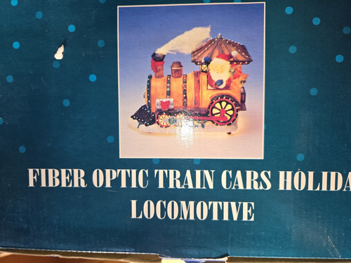 FIBER OPTIC TRAIN CARS HOLIDAY LOCOMOTIVE W/ CHANGING COLORS Works W ...