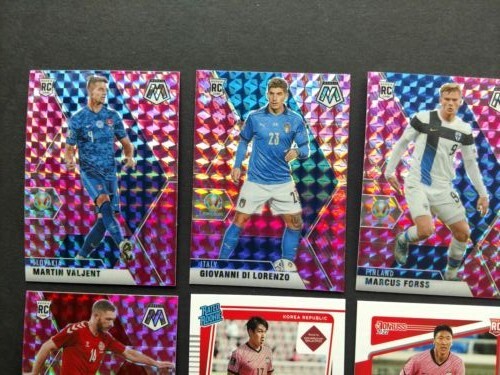 Lot of 8 Soccer Rookie Cards Mosaic and Donruss, Pink Camo RC, Rated ...