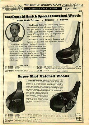 1929 PAPER AD MacDonald Smith Golf Clubs Long Island NY Professional ...
