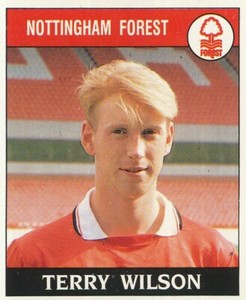 211 TERRY WILSON # SCOTLAND ROOKIE NOTTINGHAM FOREST STICKER FOOTBALL ...