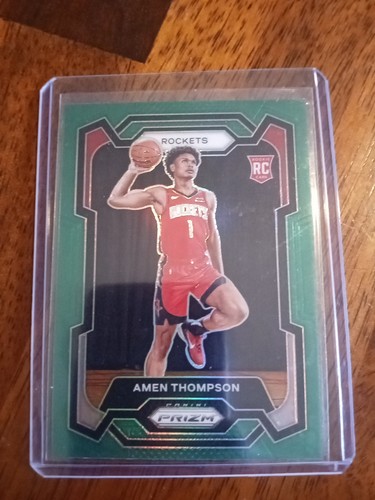 2023-24 Panini Prizm Basketball Amen Thompson Green RC #150 Houston ...
