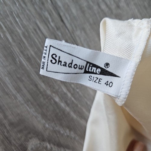 Vintage Shadowline Cream Camisole Top Size 40 Adjustable Straps w Lace USA Made | eBay