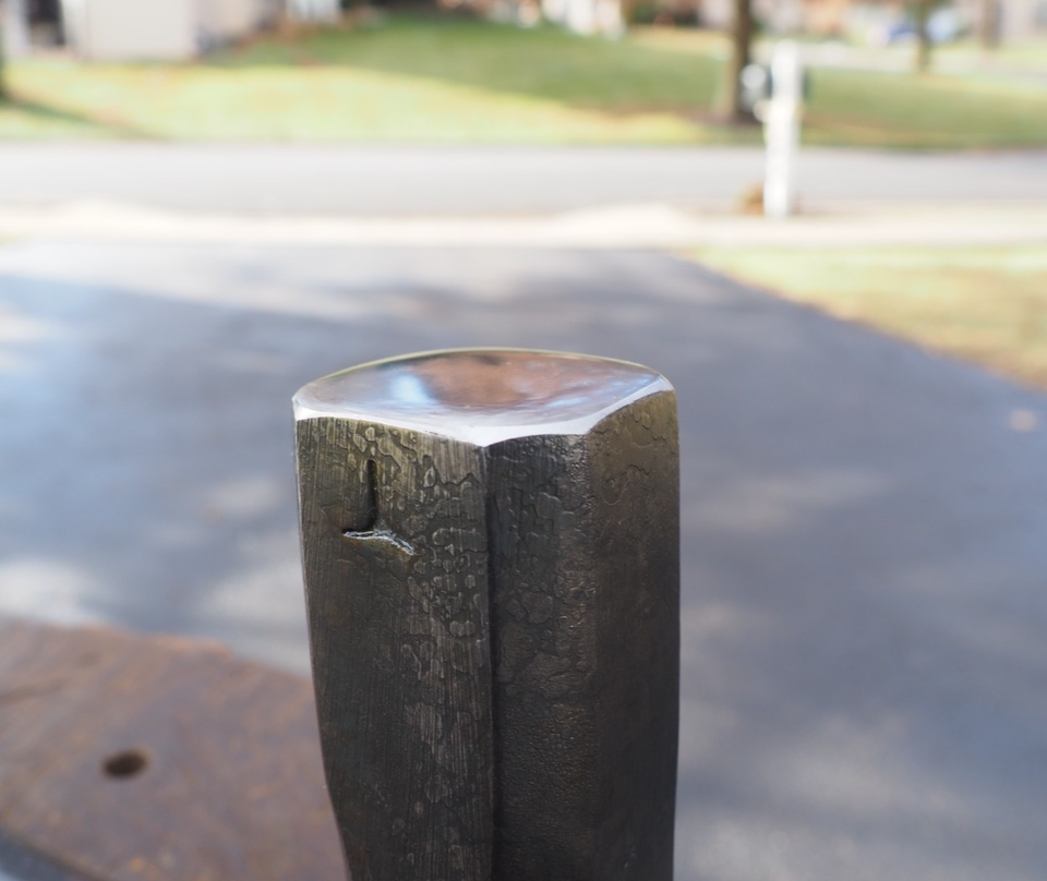 BIG 3.4LB BLACKSMITH "MIKE TUCKER" DOG HEAD HAMMER ANVIL KNIFE BLADE ...