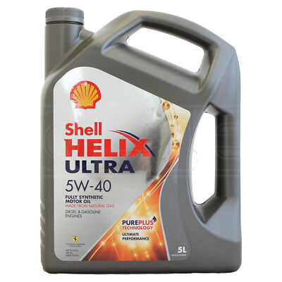 Shell Helix Ultra 5W-40 5W40 Fully Synthetic Engine Oil - 5 Litres 5L ...