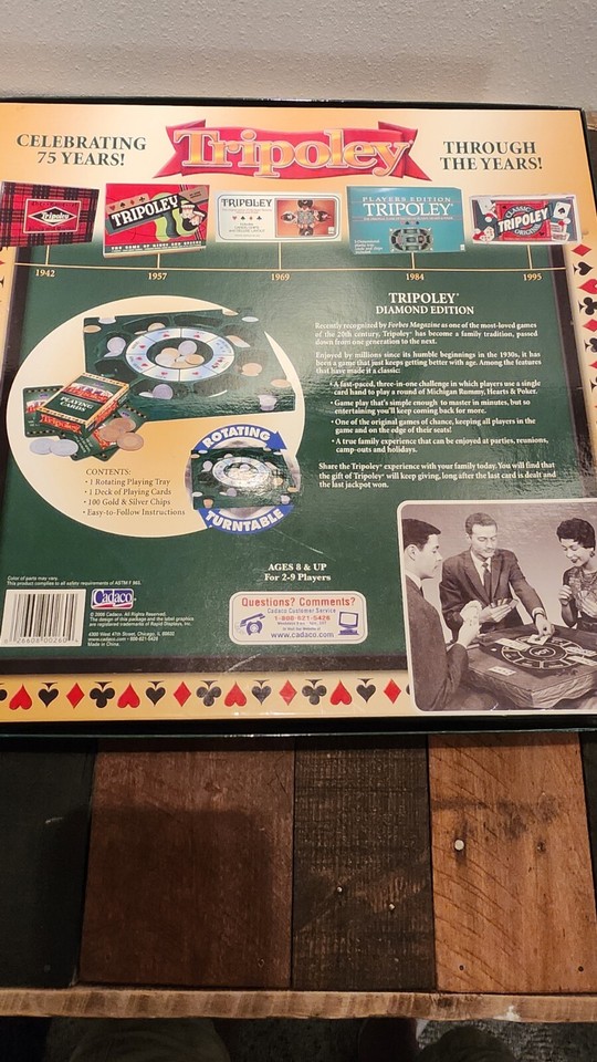 Cadaco Tripoley 75 Years Diamond Edition Game Rotating Tray 2006 | eBay