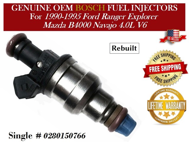 Remanufactured 1 pc Fuel Injector OEM Bosch for 1990-1992 Ford Ranger 4 ...