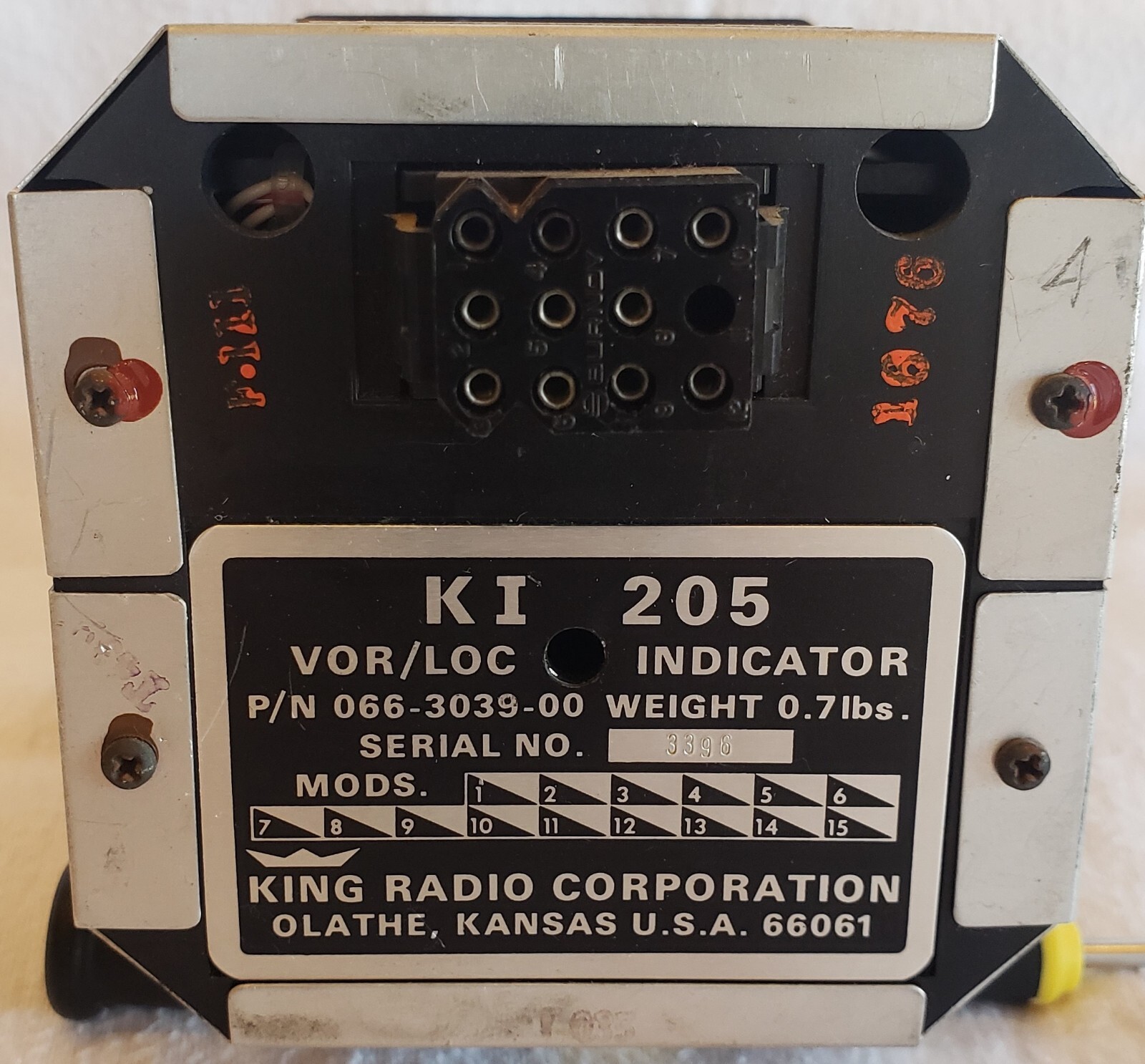 King KI-205 VOR/LOC INICATOR, P/N 066-3039-00, WORKING WHEN REMOVED | eBay