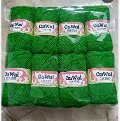 8X Hand Knitting Yarn Wool TREE GREEN Woolen Sweater, Cap, Hand-Gloves ...