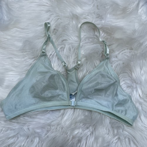Vintage Gelmart Sheer Mesh Bra Sz 34 Lingerie Aqua Blue Stretch Mesh ...