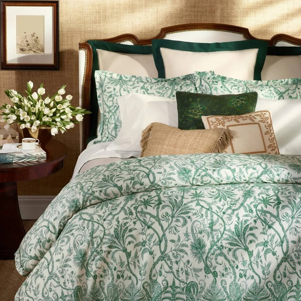 NWT RALPH LAUREN ® "ROSLYN" BEADED DECORATIVE PILLOW 18" x 18" MSRP ...