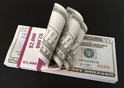 100 PCS 20 USD Game Money - Realistic Innovation Banknotes | Stage and ...