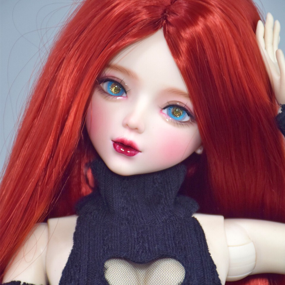 Handmade Red Hair 1/3 BJD Doll 56cm Girls Dolls Changeable Eyes ...