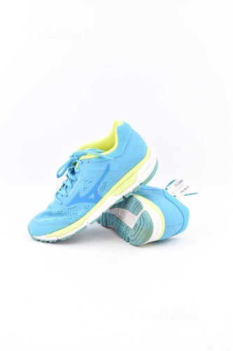 Women's Shoes Mizuno Synchro Mx2 Blue Yellow Fluorescent N40 (paid 109. ...