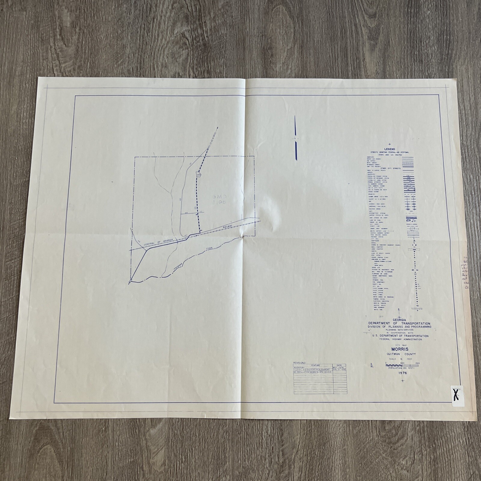 Vintage 1976 Map Of Morris GA, Department Of Transportation | eBay