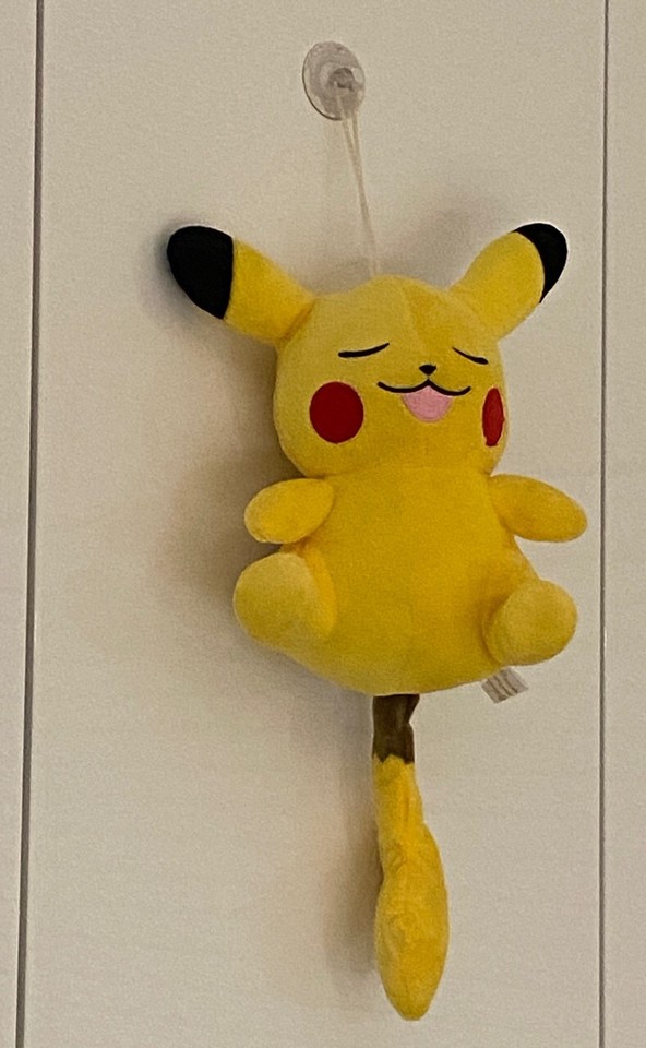 Pikachu Pokemon Center PLUSH Soft Toy Smile Eyes Closed Tomy Nintendo ...