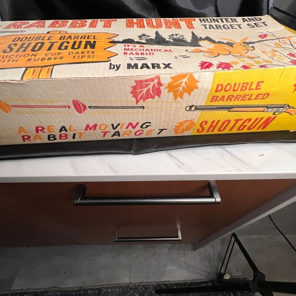 COMPLETE RARE VINTAGE 50'S MARX RABBIT HUNT TARGET SET SHOOTING GAME ...