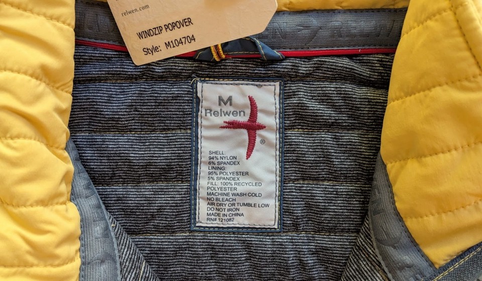 NWT Relwen Medium Yellow Maize Windzip Popover Huckberry Michigan ...