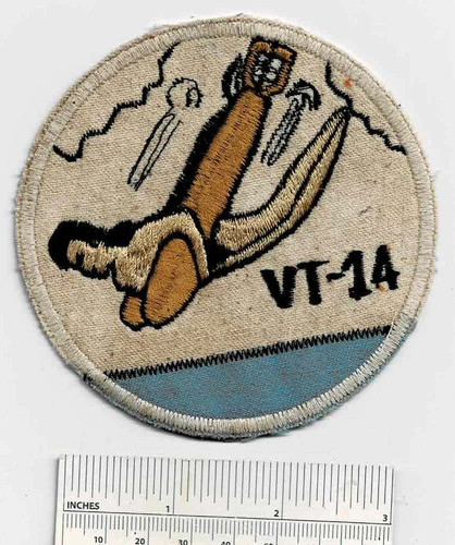 Rare WW2 VT-14 Torpedo Squadron WWII US Navy Shoulder Patch Cloth USN ...