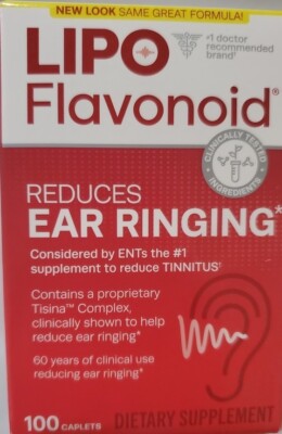 Lipo-Flavonoid Tinnitus Relief for Ear Ringing, Health Supplement, 100 ...