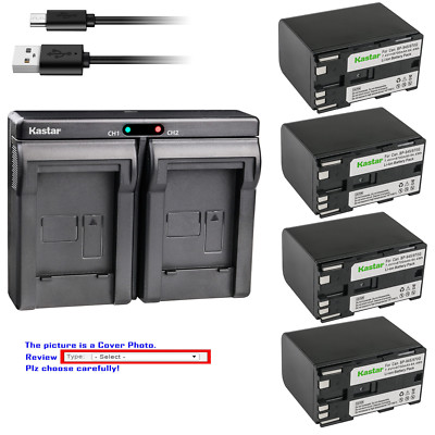 Kastar Battery Dual Charger for Canon BP-970G BP-945 & Canon GL1 GL-1 ...
