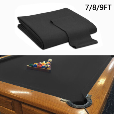 Black Worsted Pool Table Cloth Pre Cut Fast Speed Billiard Felt 7/8/9ft ...