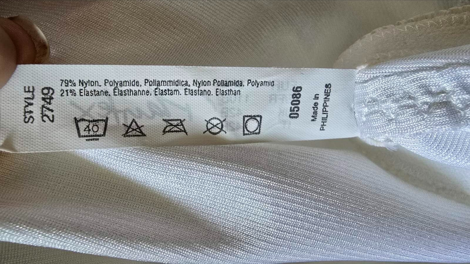 Playtex Nylon Bodice Body Style 2749 Corrective Bodysuit Size 95 Cup B ...