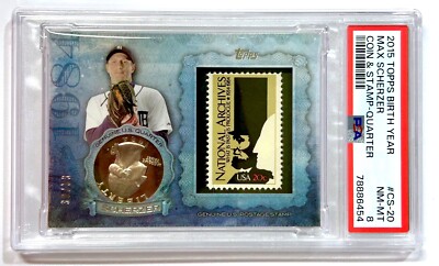 2015 Topps MAX SCHERZER #CS-20 COIN STAMP - 1984 Proof Quarter 30/50 ...