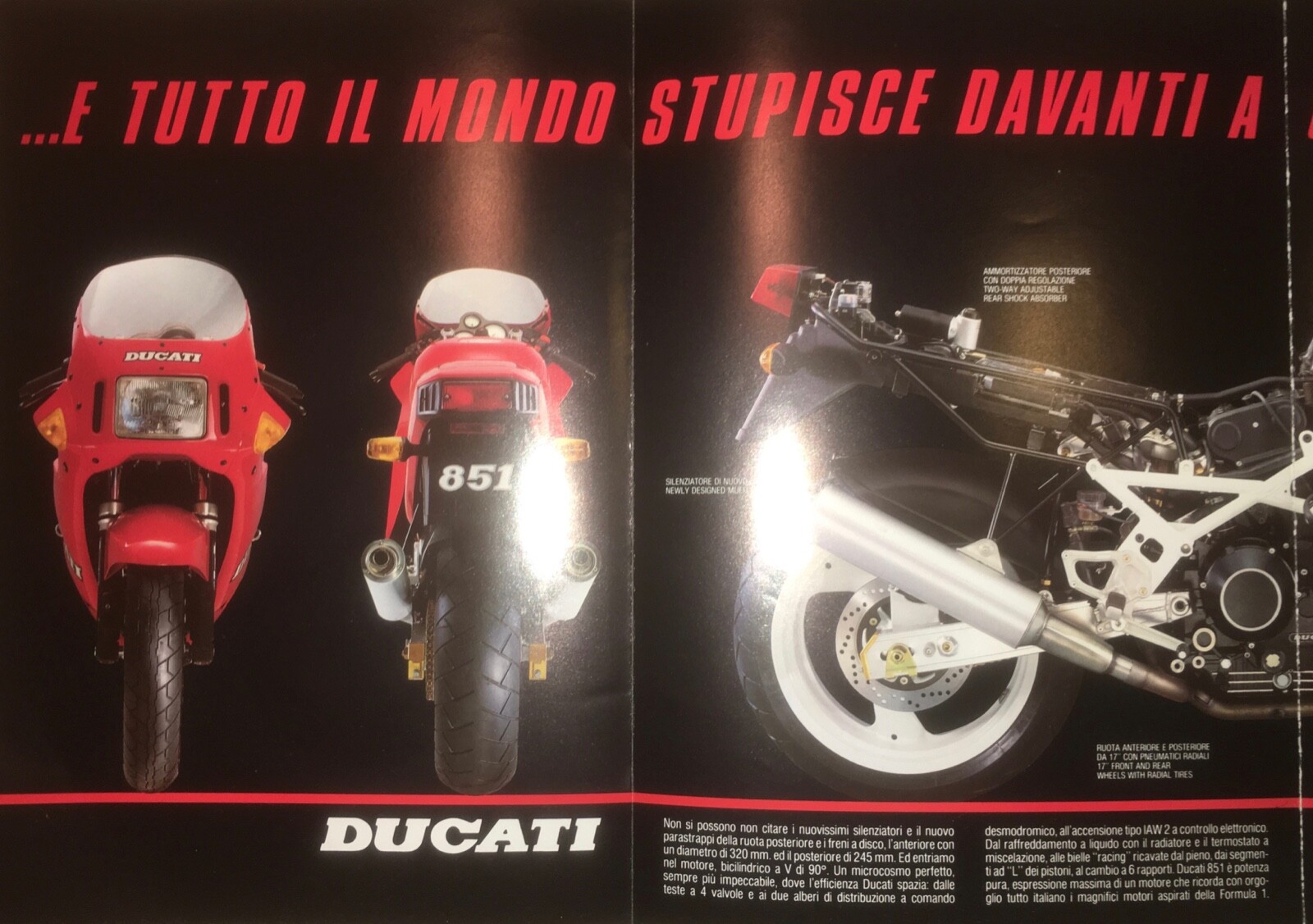 Original Ducati 851 Brochure-NEW-English and Italian | eBay Australia
