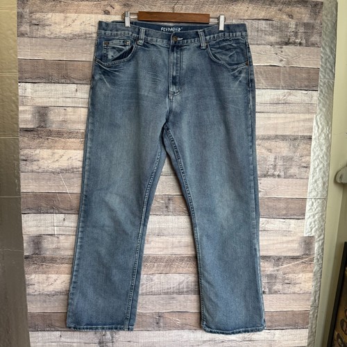 Flypaper Bootcut Jeans Mens 38x32 Blue Denim Medium Wash 90s Y2K ...