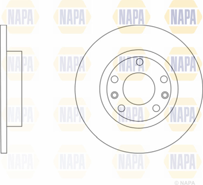 NAPA Rear 1x Brake Disc Fits Peugeot 308 SW Citroen C4 Picasso ...