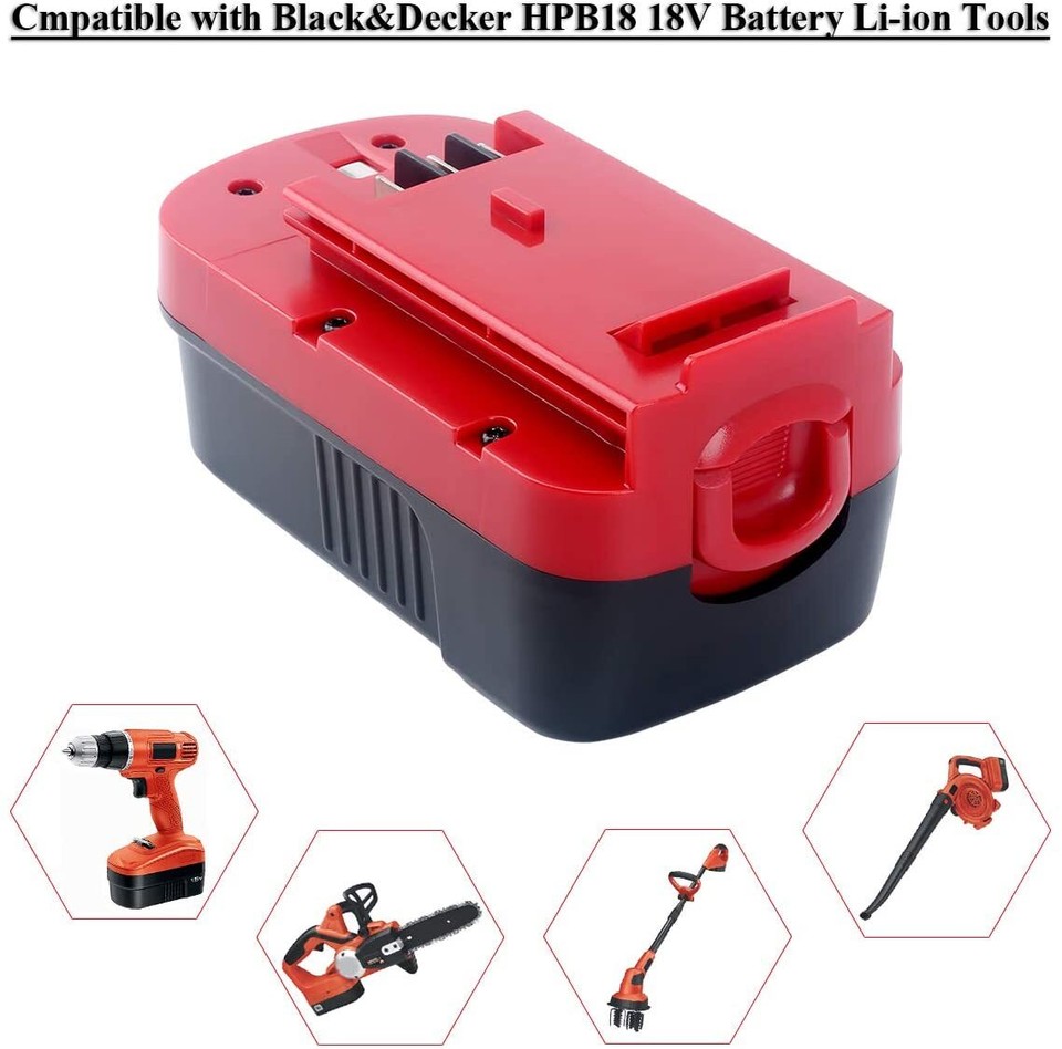 2Pack HPB18 Battery replace for Black and Decker 18 Volt Cordless Power ...