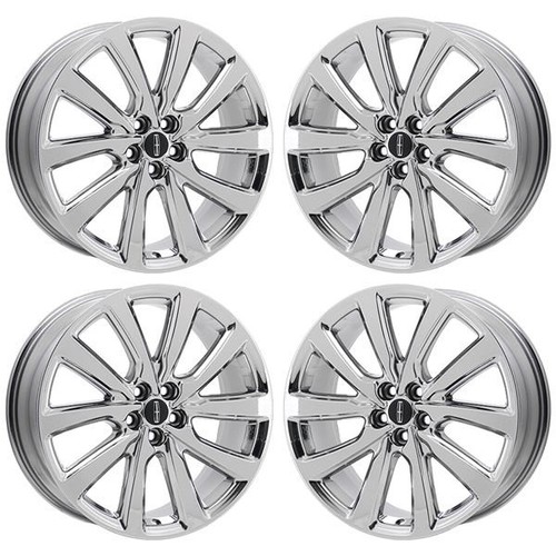20" LINCOLN NAUTILUS PVD BRIGHT CHROME-C WHEELS RIMS FACTORY OEM 10217 ...