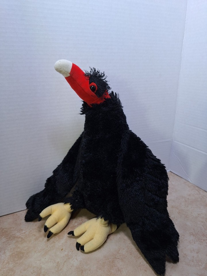 Wild Republic Turkey Vulture Plush Bird Realistic 12" Cuddlekins ...