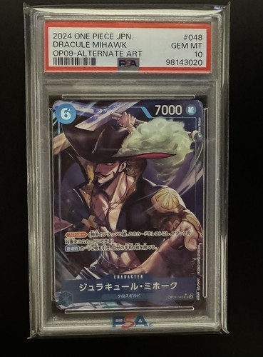 PSA10 Dracule Mihawk One Piece OP09-048 Emperors in the New World Japanese | eBay