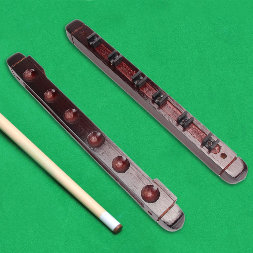 Wall-mounted 6-slot Pool Stick Racks Wood Billiard Bar Rack Billiard ...